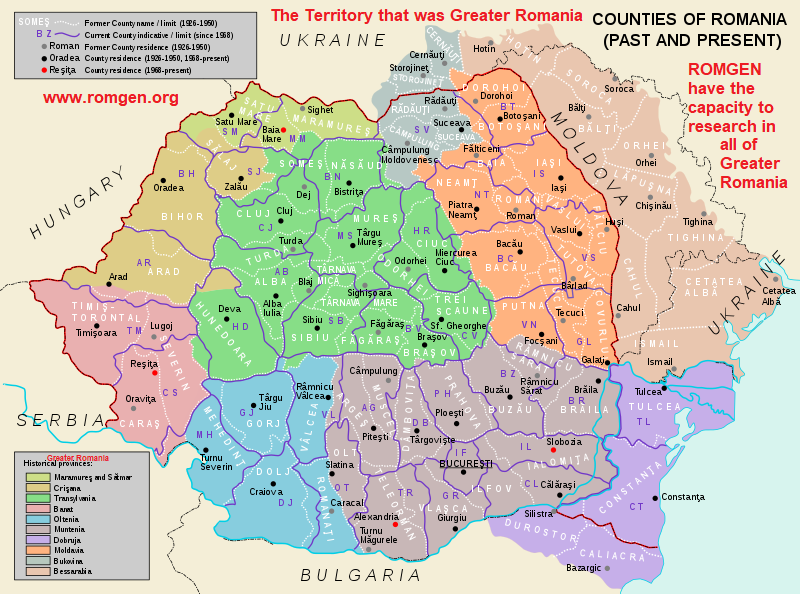 Greater Romania – Romanian Genealogy